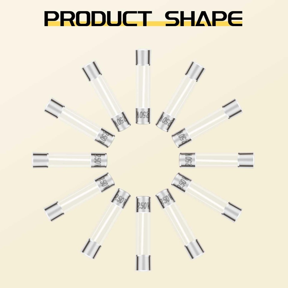 Fast Blow Glass Fuse Assortment Kit, 24 Values Glass Fuses 250V 5x20mm ...