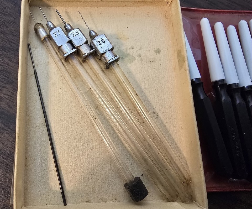 Watchmaker's Estate Rare Tools Grouping of Oilers, Syringes, Chucks ...