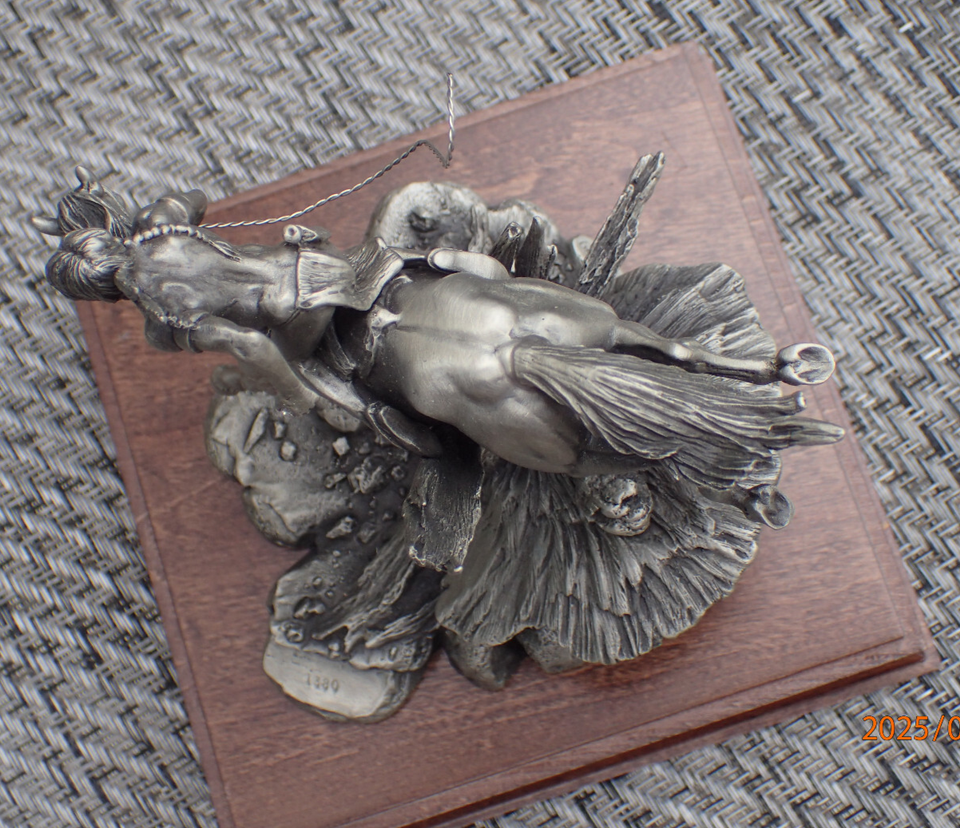 1989 BUFFALO PONY NATIVE AMERICAN INDIAN DON POLLAND FINE PEWTER ...