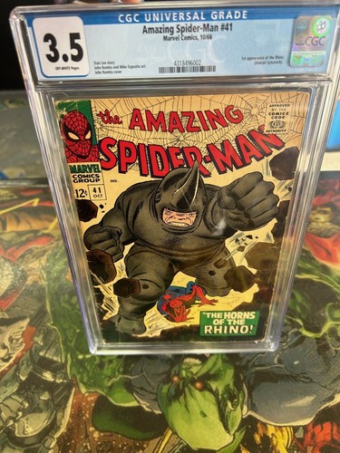 AMAZING SPIDER-MAN #41 CGC 3.5 1ST APPEARANCE OF RHINO !🔥 | eBay