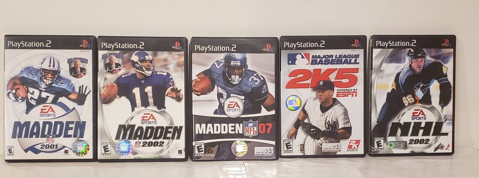 Playstation 2 Madden 2001,2002 & 2007 Plus Major League Baseball 2K5 ...