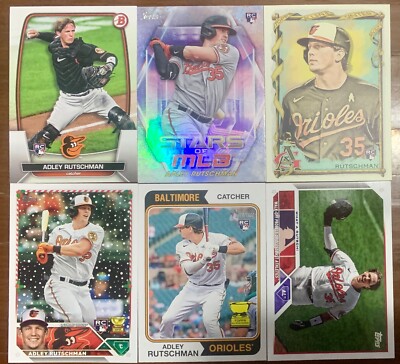 Adley Rutschman Rookie Card Lot 6 Baltimore Orioles All Star Catcher ⚾ ...