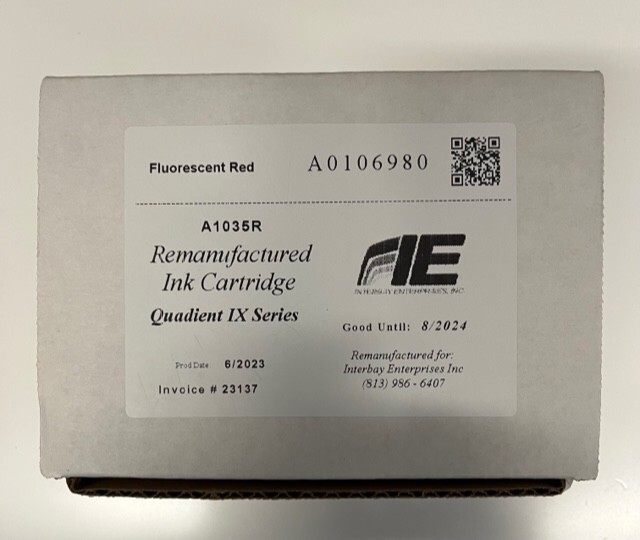 Quadient IX Series Red Ink Cartridge A0106980 Neopost Comparable to ...