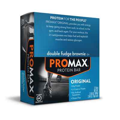 Promax Double Fudge Brownie, 20g High Protein, 12 Count Box | eBay