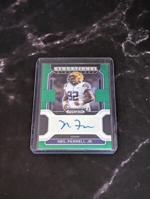 NEIL FARRELL JR 2023 Green Prizm Auto Sensational Signatures RC KC ...