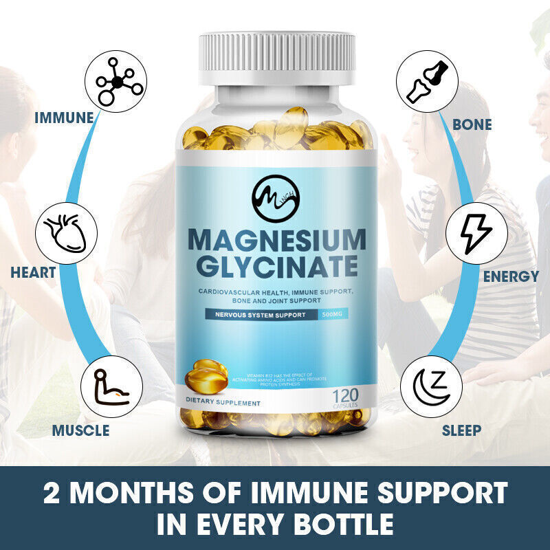 Magnesium Glycine Capsule High Absorption,Improved Sleep,Stress ...