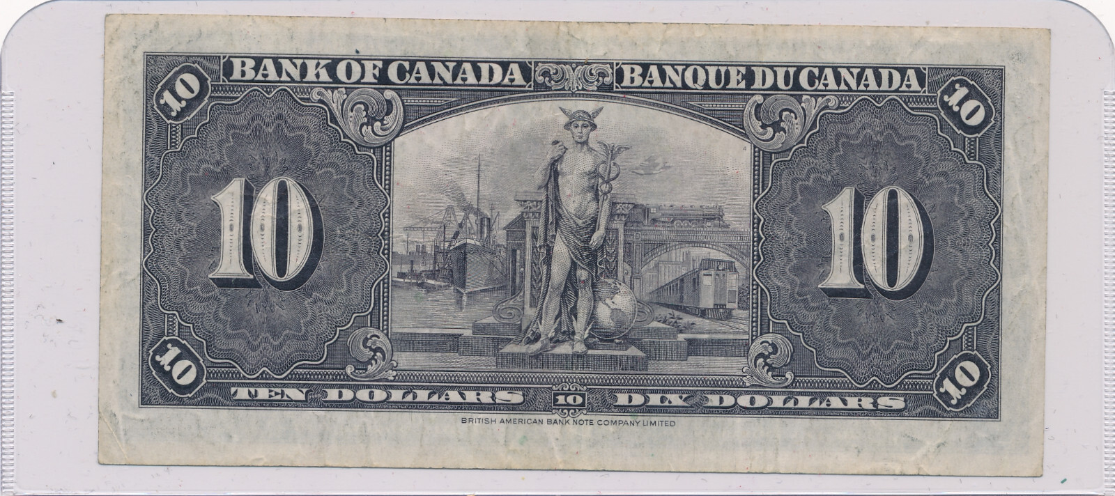 canada bank note, 10 dollars bank note, 1937 series, gordon towers ...