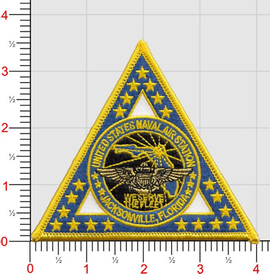 4" NAVY NAS JACKSONVILLE FLORIDA NAVAL AIR STATION TRIANGLE EMBROIDERED ...