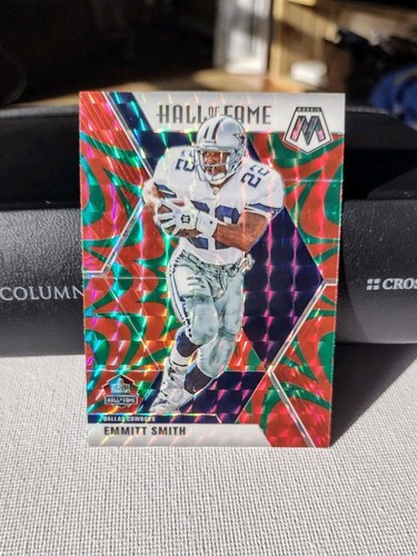 2020 Emmit Smith Panini Mosaic Mosaic Reactive Green Prizm #64 HOF ...