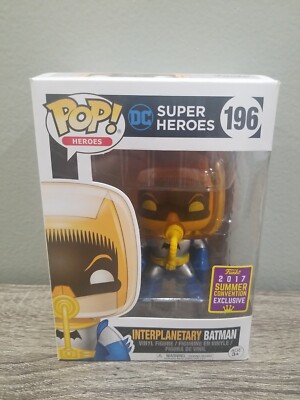 2017 SUMMER CON EXCLUSIVE FUNKO INTERPLANETARY BATMAN POP #196 DAMAGED ...