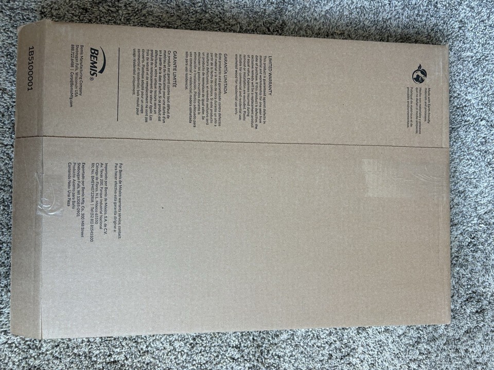 BEMIS 1955SSCT Commercial Elongated Open Front Toilet Seat Heavy Duty ...