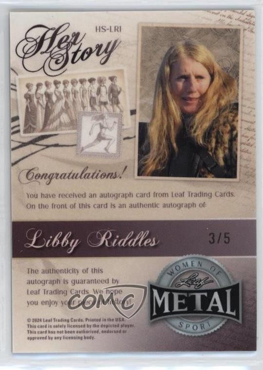 2024 Leaf Metal Women of Sport HERstory Silver Wave /5 Libby Riddles Auto | eBay