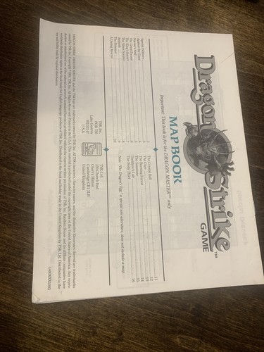 Dragon strike Dragonstrike Map Book Game Master Manual | eBay