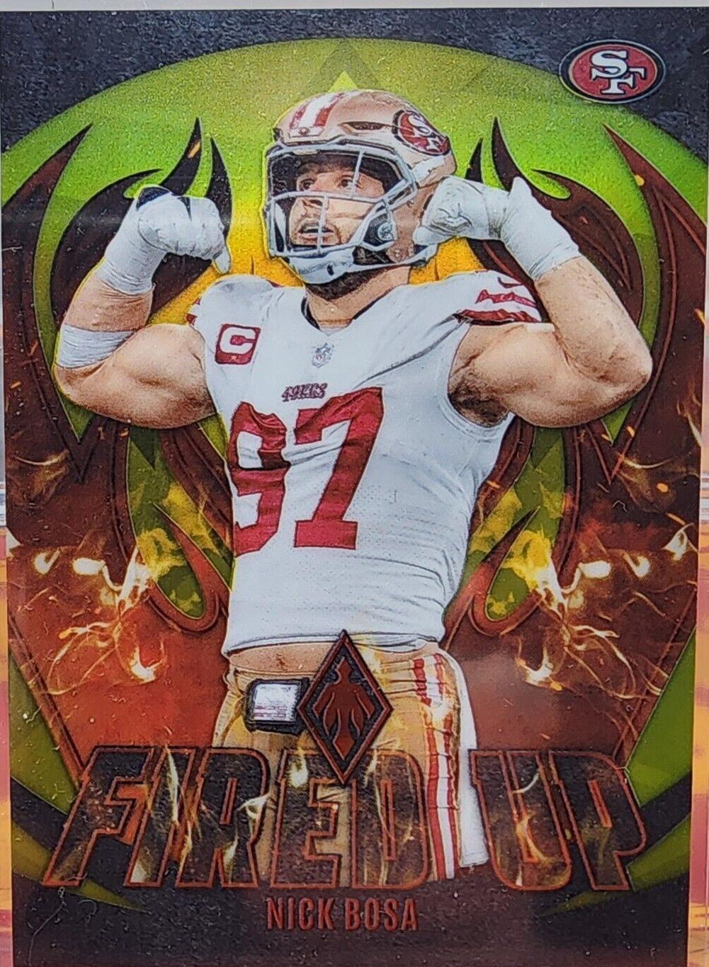 2023 Panini Phoenix - Fired Up Nick Bosa #FU-17 Yellow /50 for sale ...
