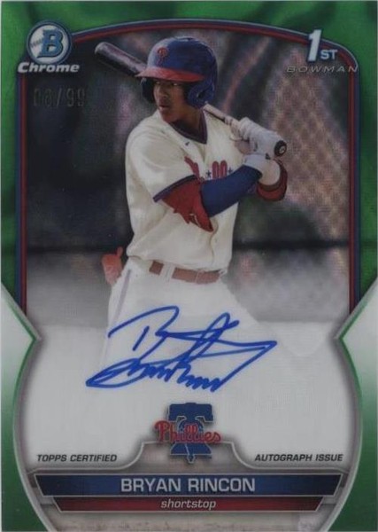 2023 Bowman Chrome - Prospect Autographs Green Lava Refractor #CPA-BRN ...