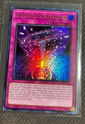 Yu-Gi-Oh! Transaction Rollback - MZMI-EN038 - Ultra Rare - Lightly ...