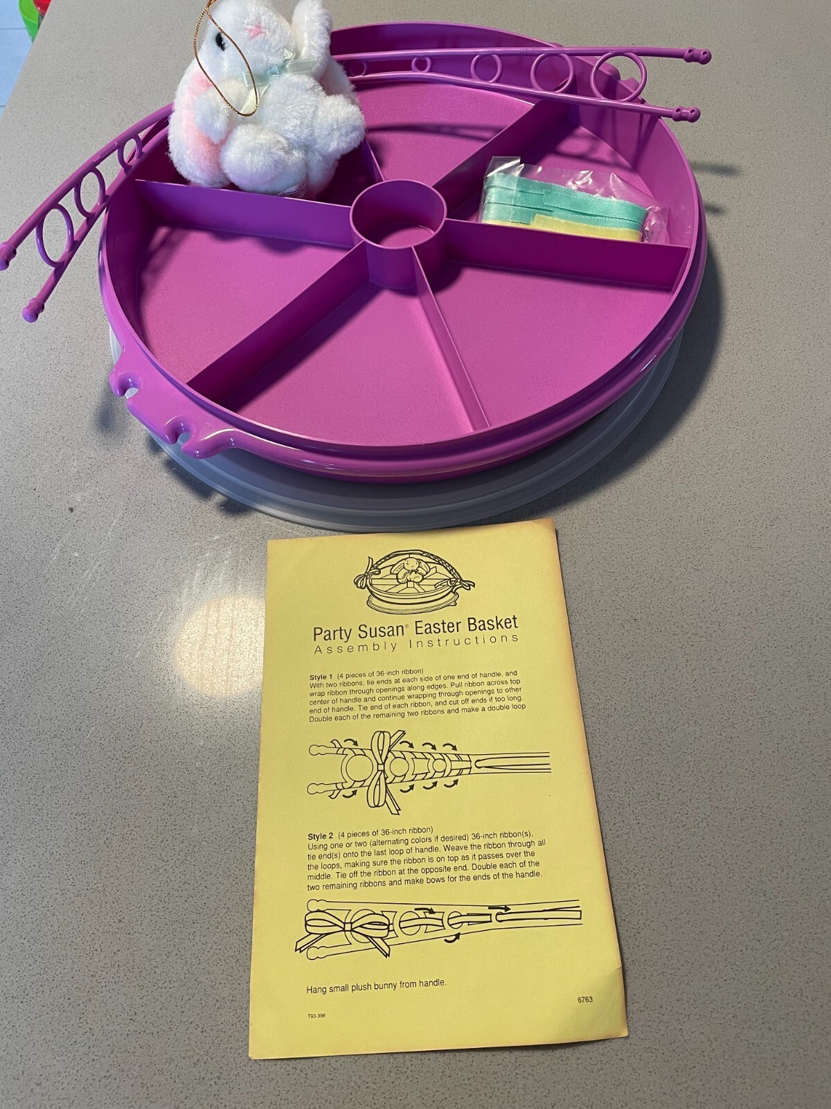 VINTAGE - Tupperware Purple Party Susan Tray Easter Basket | eBay