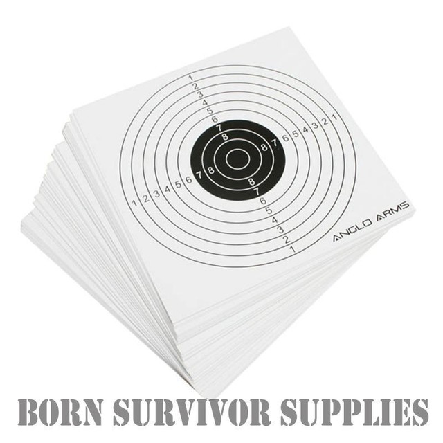 200 Anglo Arms Shooting Air Rifle Gun 14cm X 14cm Practice Targets for ...