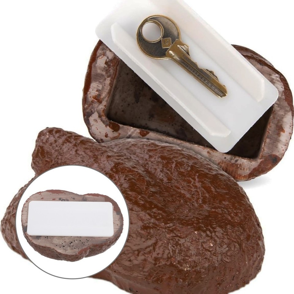 Hidden Key Holder For Outside Poop Shaped Key Hider Outdoor Key Boxes ...