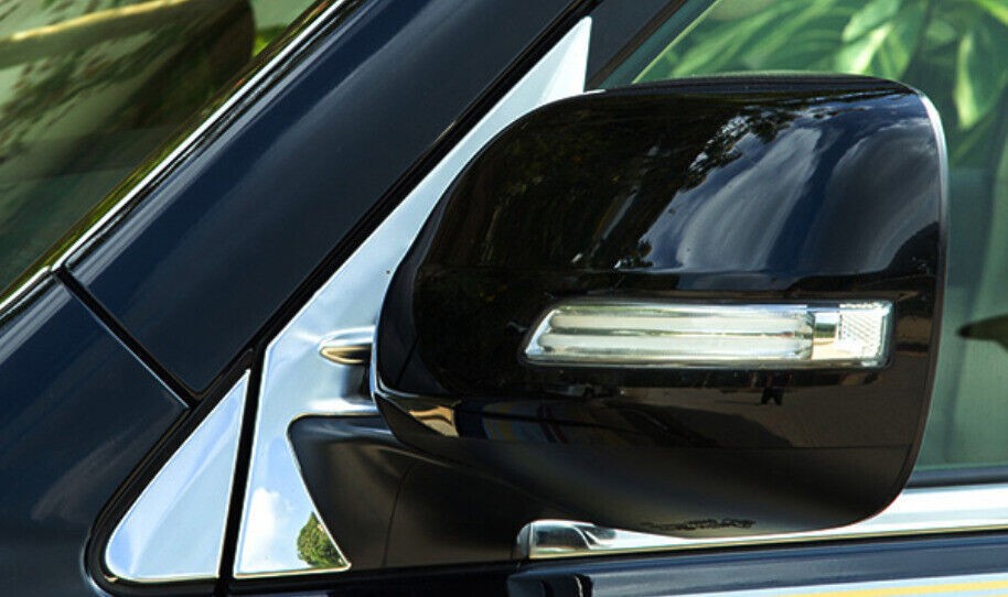 For Toyota Land Cruiser 2008-21 Chrome Steel A Pillar Front Triangle ...