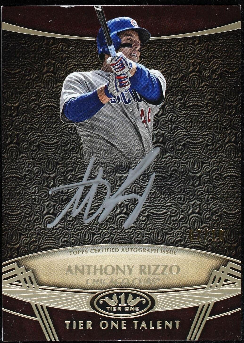 2019 Topps Tier One - Tier One Talent Autographs Anthony Rizzo #TTA-AR ...