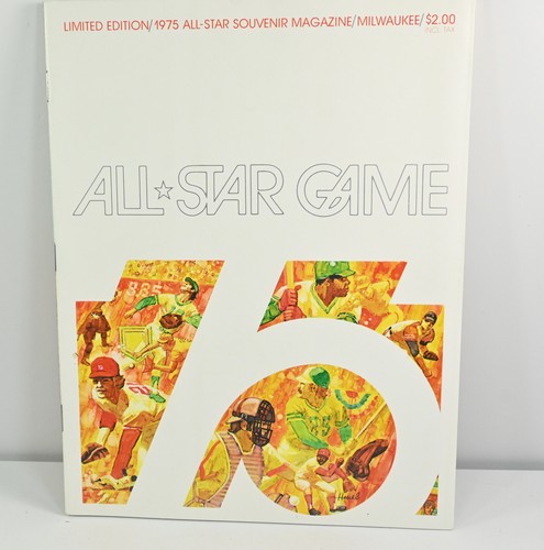 1975 MLB Baseball All-Star Program Milwaukee County Stadium NM/M ...