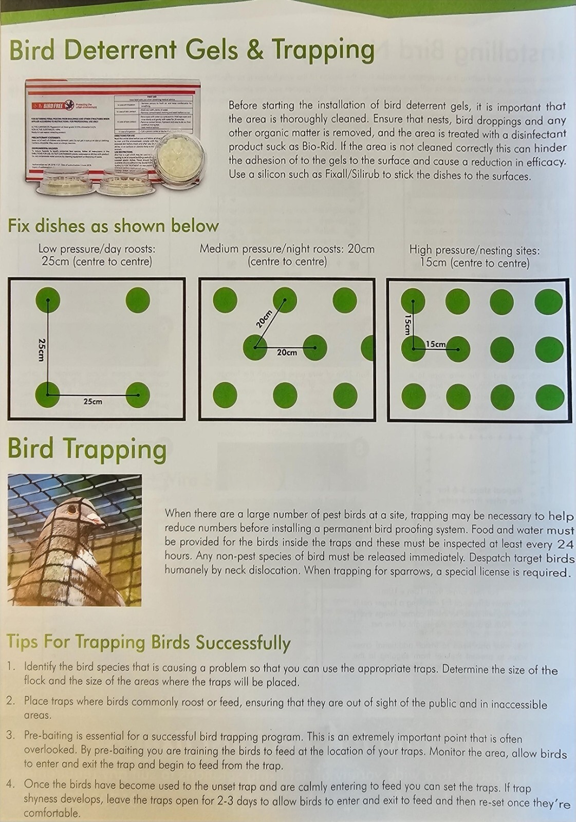 8x Bird Free Fire Gel Bird Repellent PROFESSIONAL Bird Pigeon Pest ...