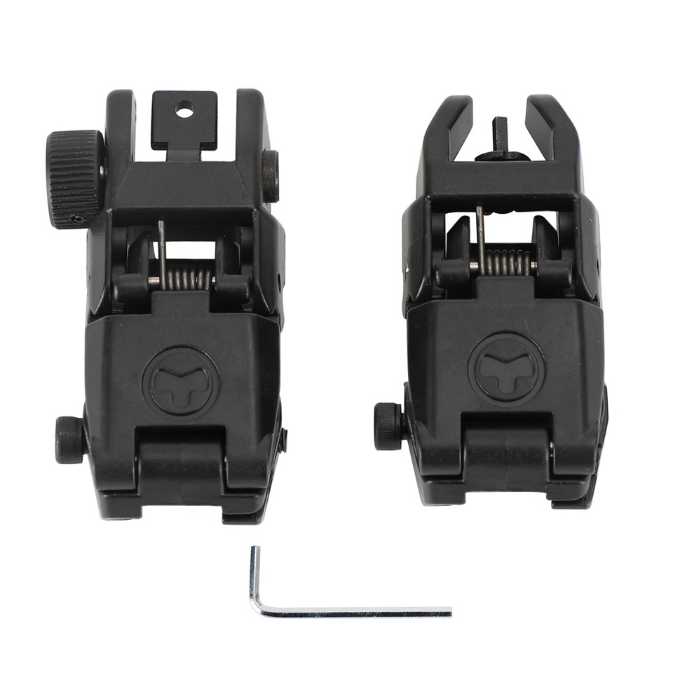 Folding Flip Up Iron Sight Back Up Sights Set 20MM Rear Front Picatinny ...