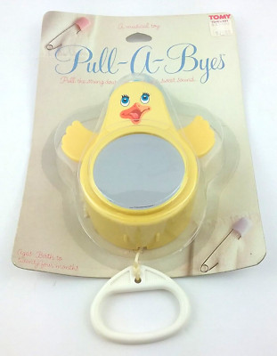 TOMY Musical Yellow Bird Pull String Baby Crib Toy London Bridge ...