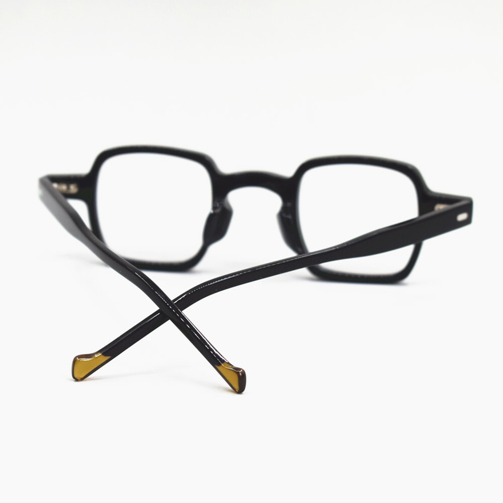 Vintage Square Small Eyeglass Frames Acetate Full Rim Hand Made Clear ...