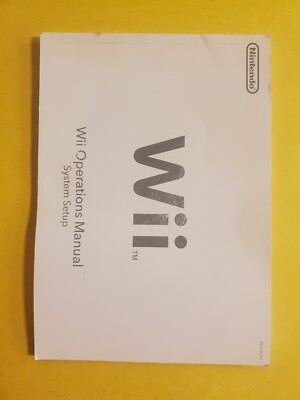 Nintendo Wii System Console User Operations Manual Excellent condition ...