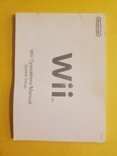 Nintendo Wii System Console User Operations Manual Excellent condition ...