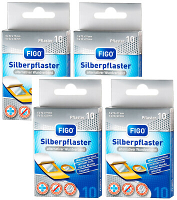 40 Stück Silberpflaster Wund Finger Pflaster Verband Latexfrei ohne ...