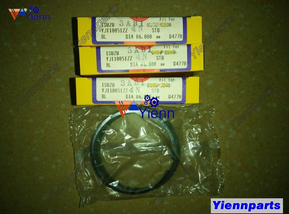 For ISUZU 3AB1 Piston Kit W/ Ring Set HITAICHI EX50UR EX50URG Excavator ...