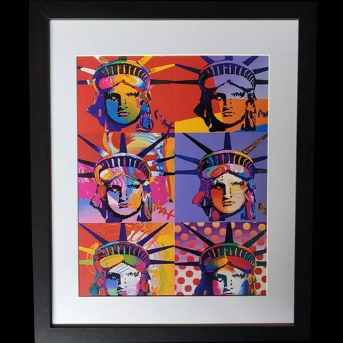 Peter Max "Liberty Heads II" Collectible Pop Art Print Framed/Matted | eBay
