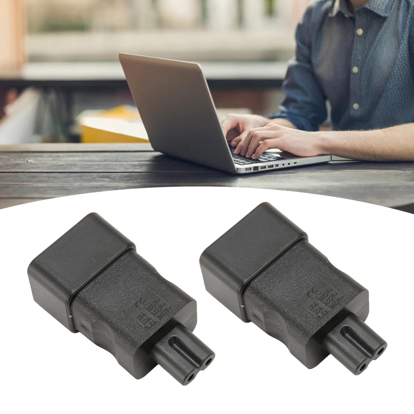 2PCS IEC320 C20 To IEC320 C7 Power Adapter Plug And Play Reinforced C20 ...