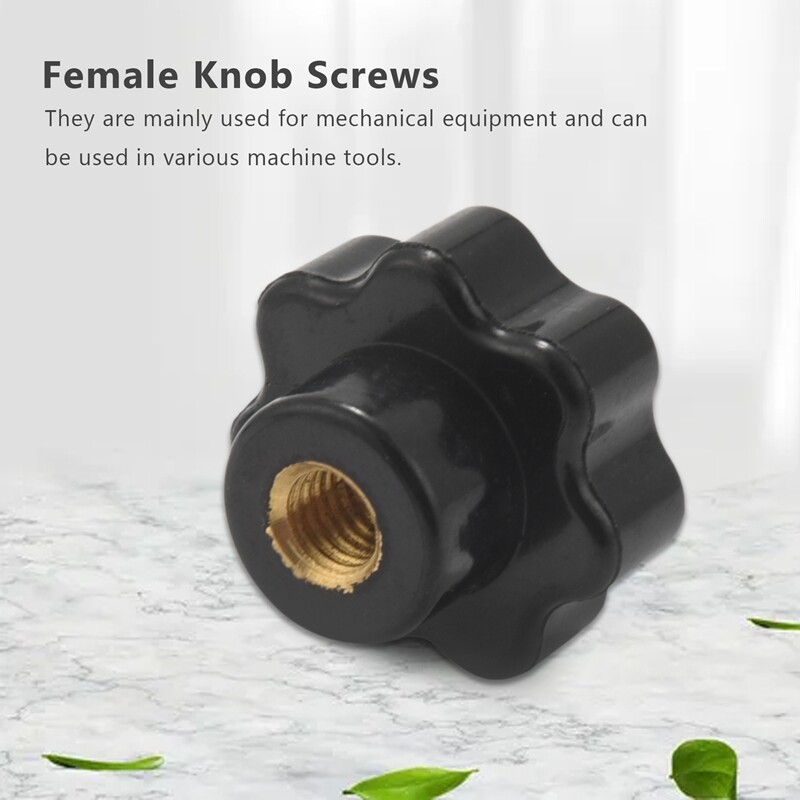 2X(10PCS M6 Internal Thread Knob Screw Plastic Star Head Clamping ...