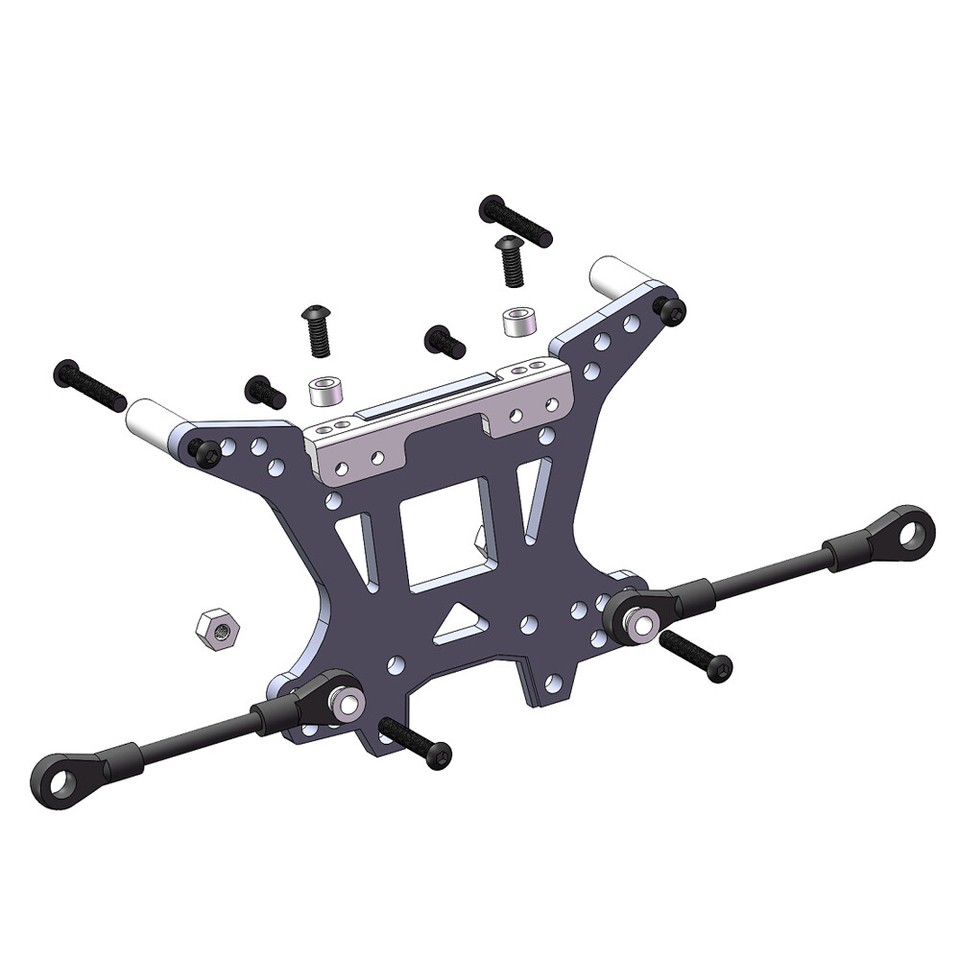 Carbon Front Rear Shock Tower Mounts for Traxxas Slash 4x4 Rustler 4X4 ...