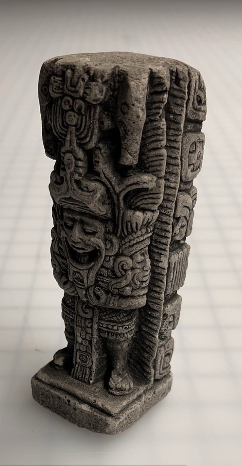 Vintage Aztec Mayan Stone Totem Statue Souvenir (Huitzilopochtli Sun ...