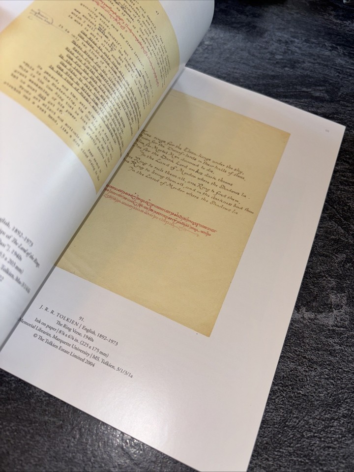 “J.R.R. Tolkien: The Art of the Manuscript” Catalog – Softcover ...