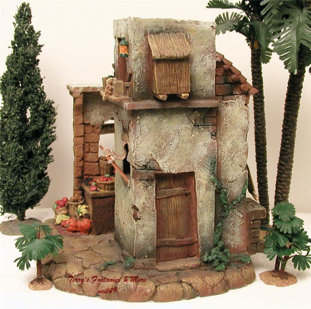 FONTANINI ITALY 5" EARLY MARKETPLACE 1996 NATIVITY VILLAGE BUILDING ...