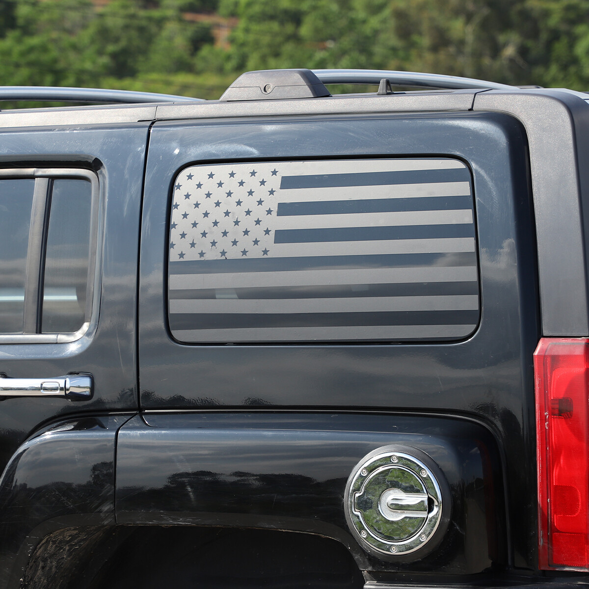 Black USA Flag Truck Rear Window Windshield Sticker Decal Decor For ...