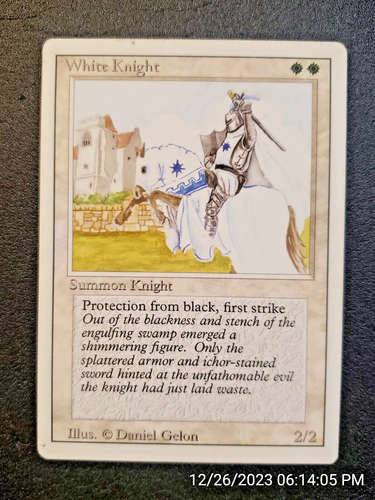 White Knight Revised PLD White Uncommon MAGIC THE GATHERING MTG CARD ...