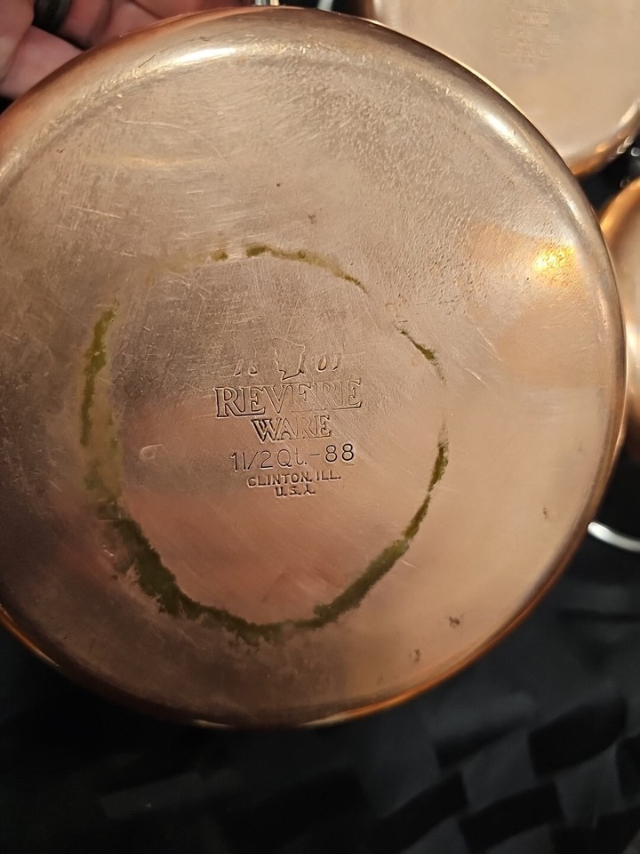 VTG Revere Ware Copper Bottom Stainless Steel 14 Piece Cookware Set ...