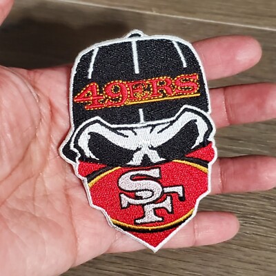 San Francisco 49er NFL Jersey Skull Patch Iron/Sew On Hoodie, Jacket ...