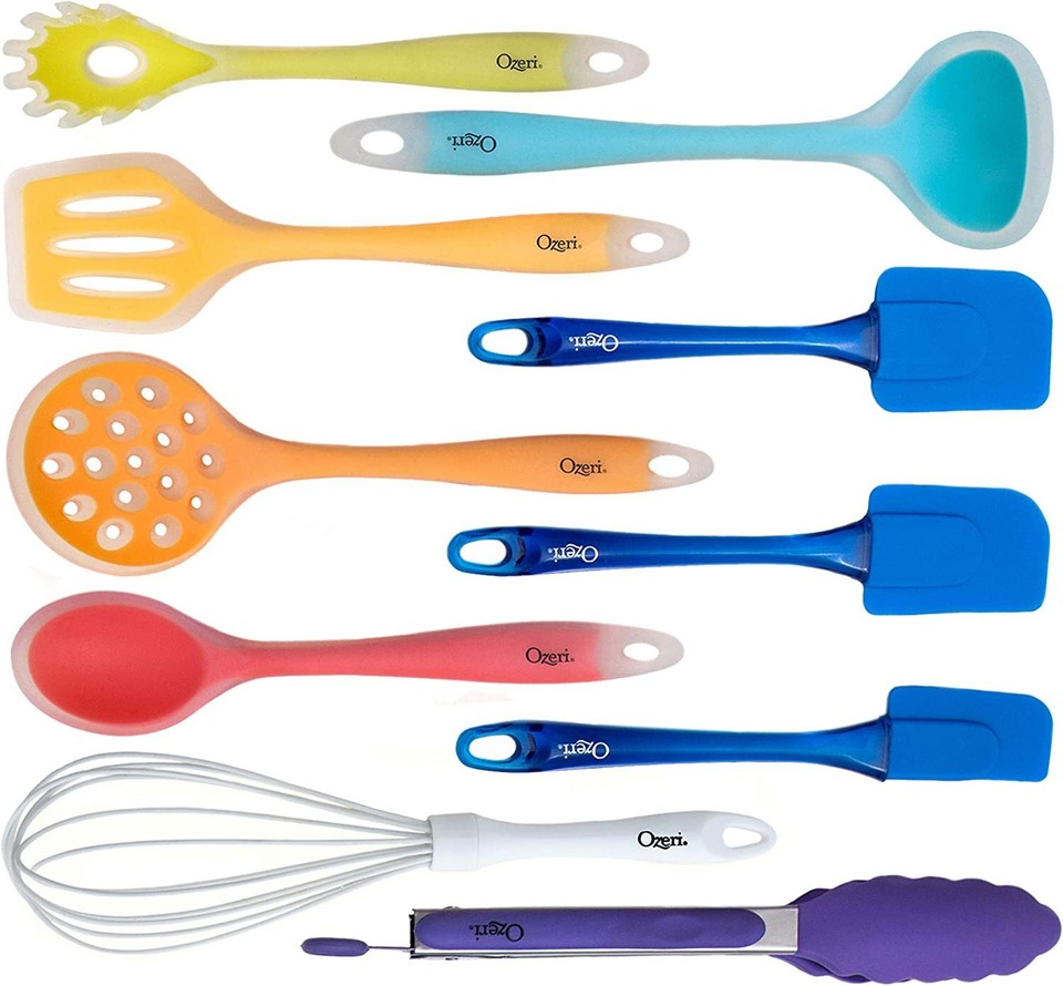 11-Piece All-in-One Silicone Kitchen Utensil Set, Multicolor + [FREE ...
