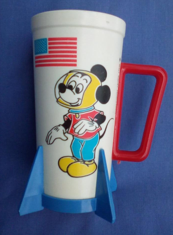 VTG WALT DISNEY MICKEY MOUSE ASTRONAUT ROCKET SHIP DRINKING GLASS | eBay