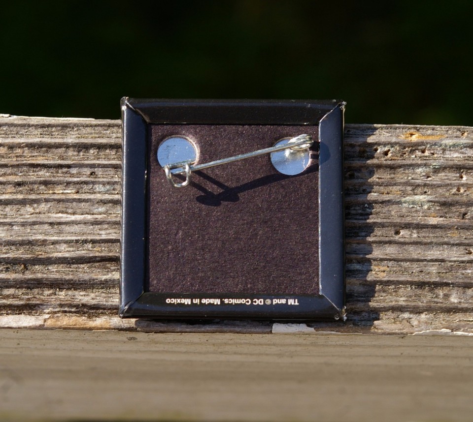 DC Comics Entertainment Black Blue 1 1/2" Square Pin Pinback Button ...