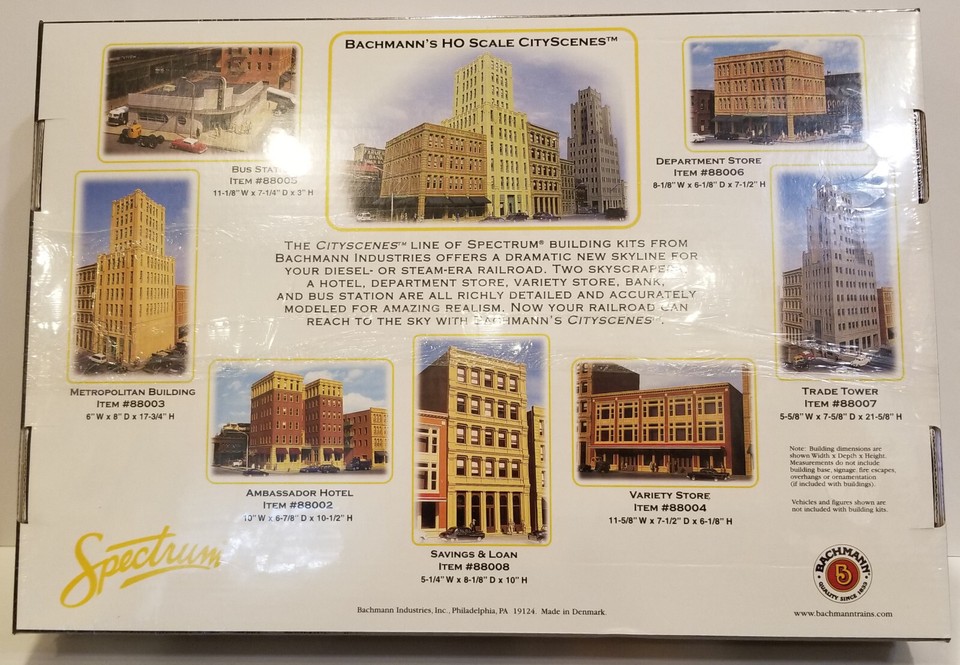 BACHMANN SPECTRUM HO CITYSCENES 88004 VARIETY STORE NEW IN SEALED BOX ...