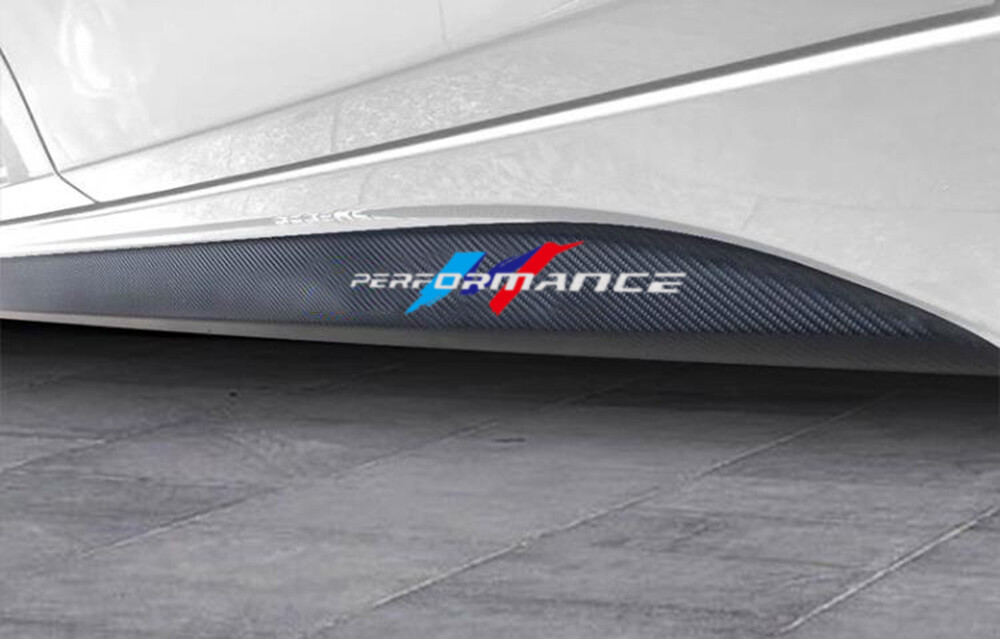 BMW 1 3 5 M3 M4 M5 M6 M7 Side Skirt Decal M Performance Carbon Fiber ...